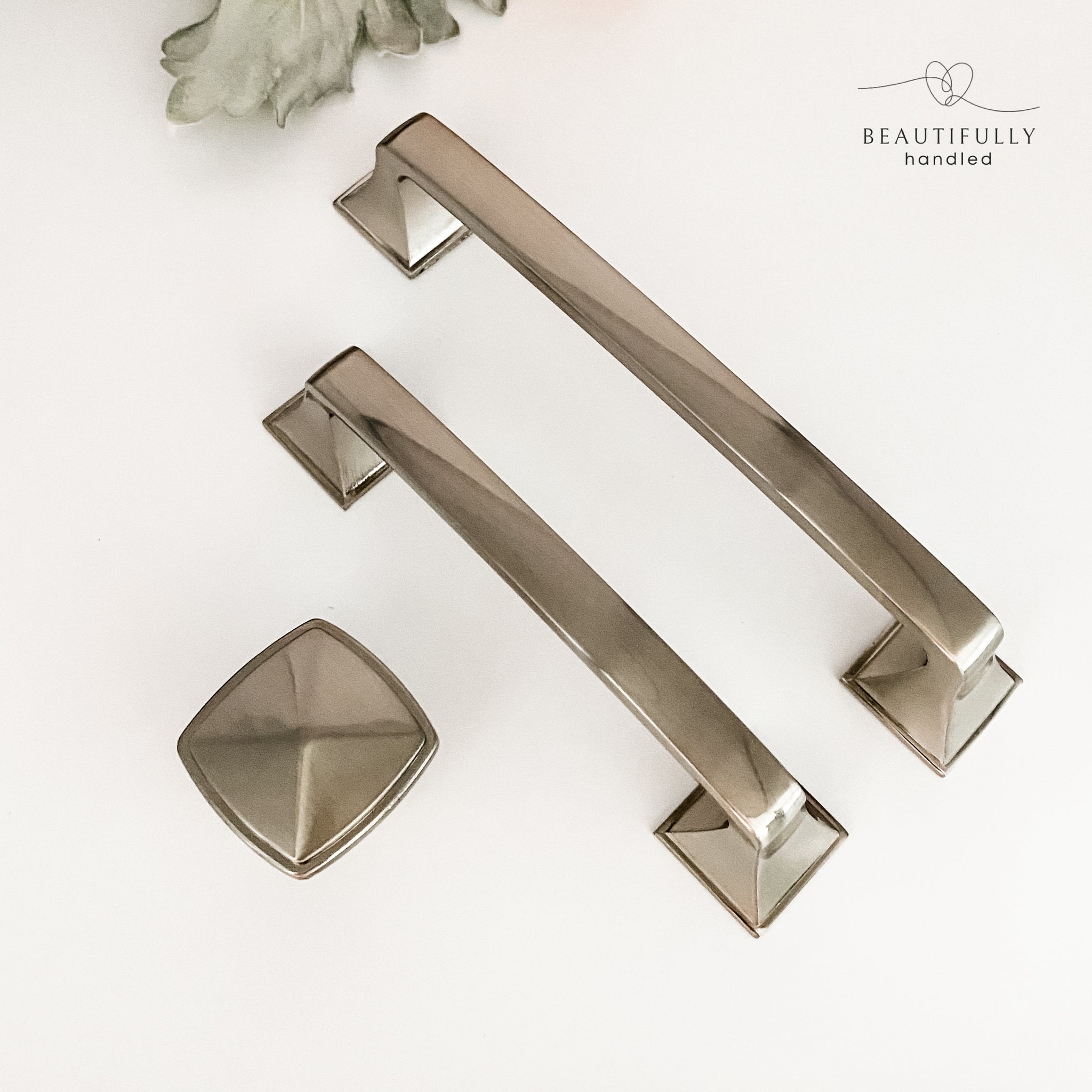 Brushed Chrome Hamptons Style kitchen handle - Beautifully Handled