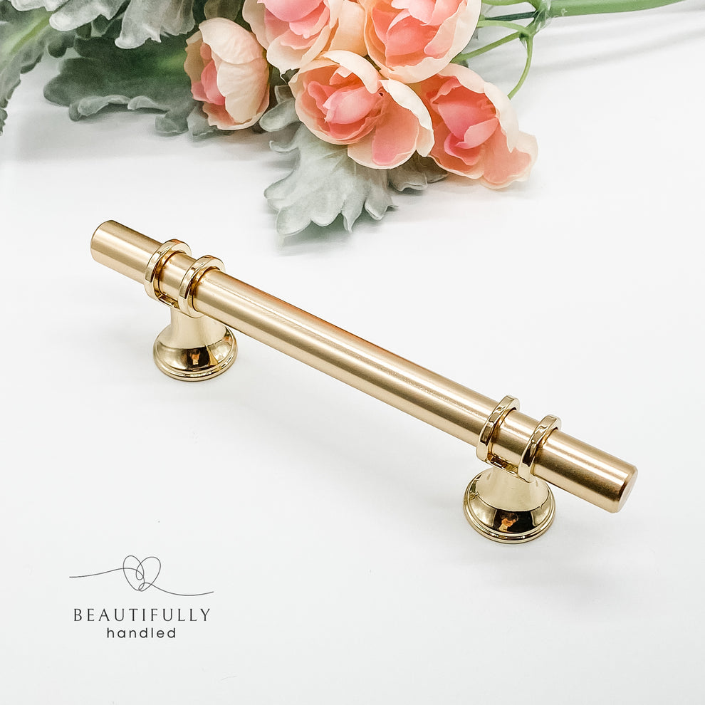 Brushed gold handles and t bars - Beautifully Handled